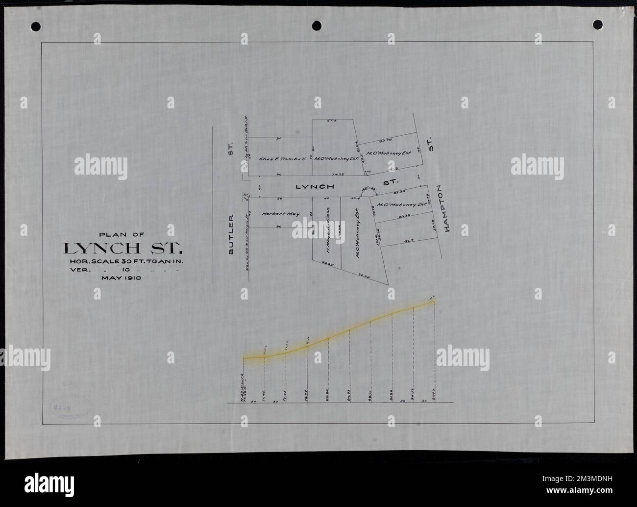 Plan of Lynch St. , Streets. Lawrence Stock Photo - Alamy
