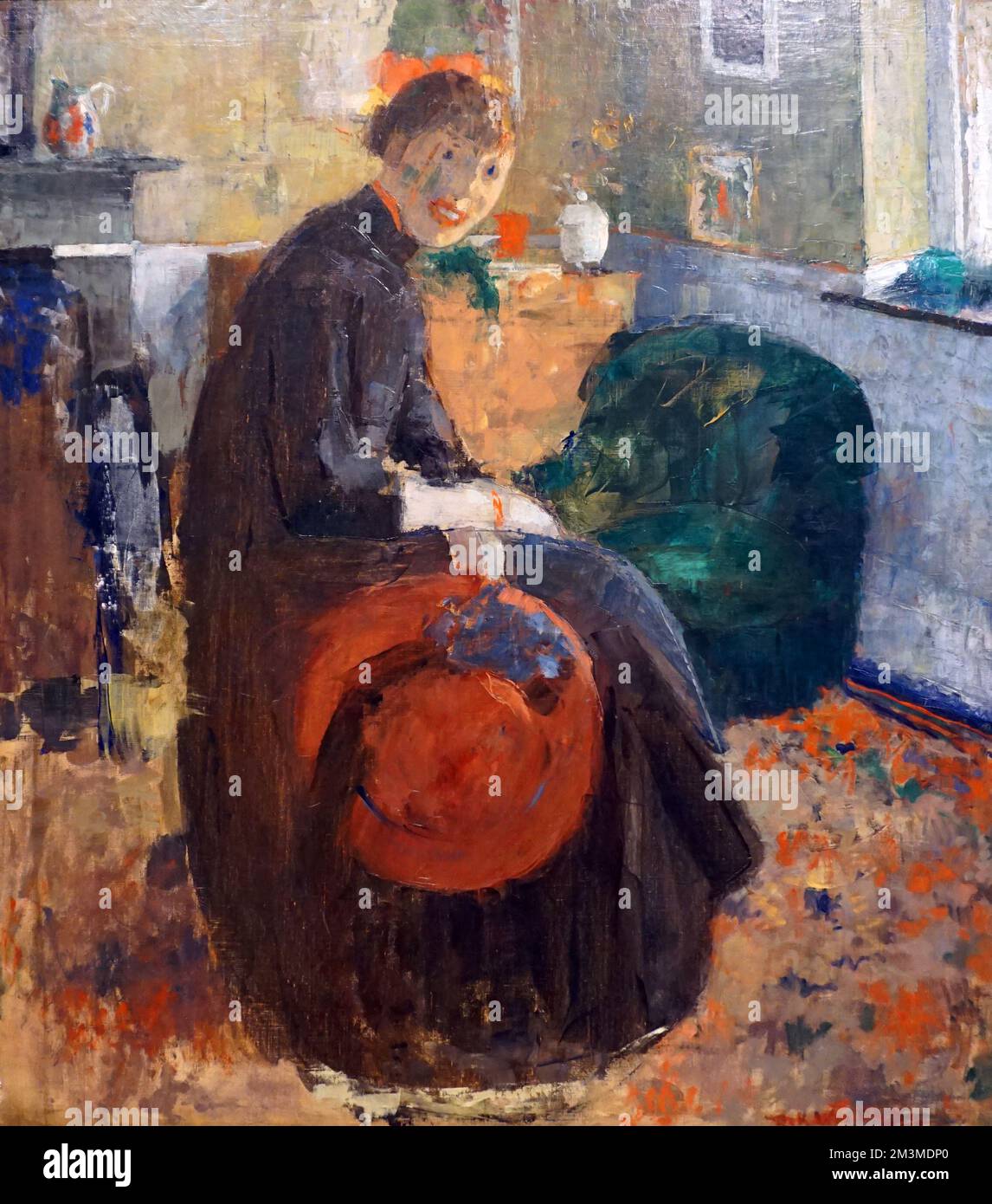 Nel in Red Hat (1908) by Rik Wouters (1882 –1916) Belgian painter and ...