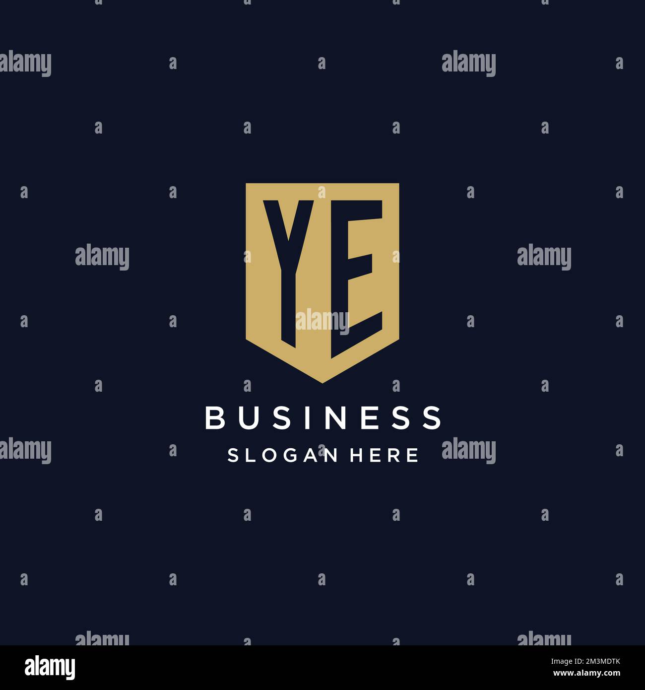 YE monogram initials logo design with shield icon template Stock Vector ...