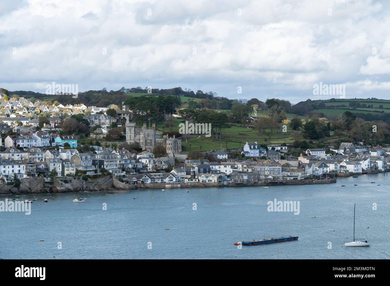 The pretty harbour villages of Fowey and Polruan on the South Cornish ...