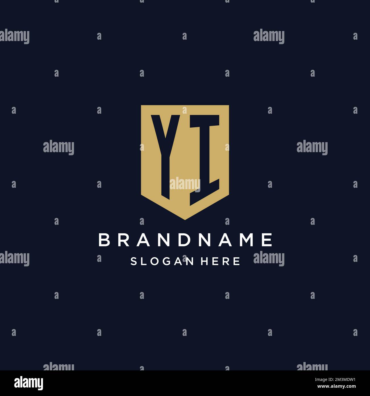 YI monogram initials logo design with shield icon template Stock Vector Image & Art - Alamy