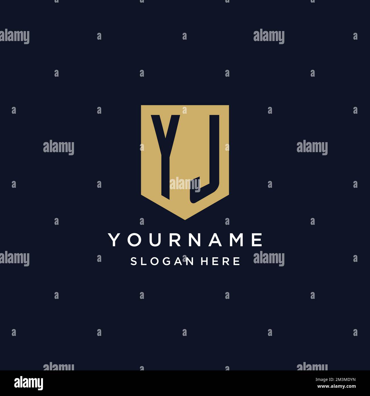 YJ monogram initials logo design with shield icon template Stock Vector Image & Art - Alamy