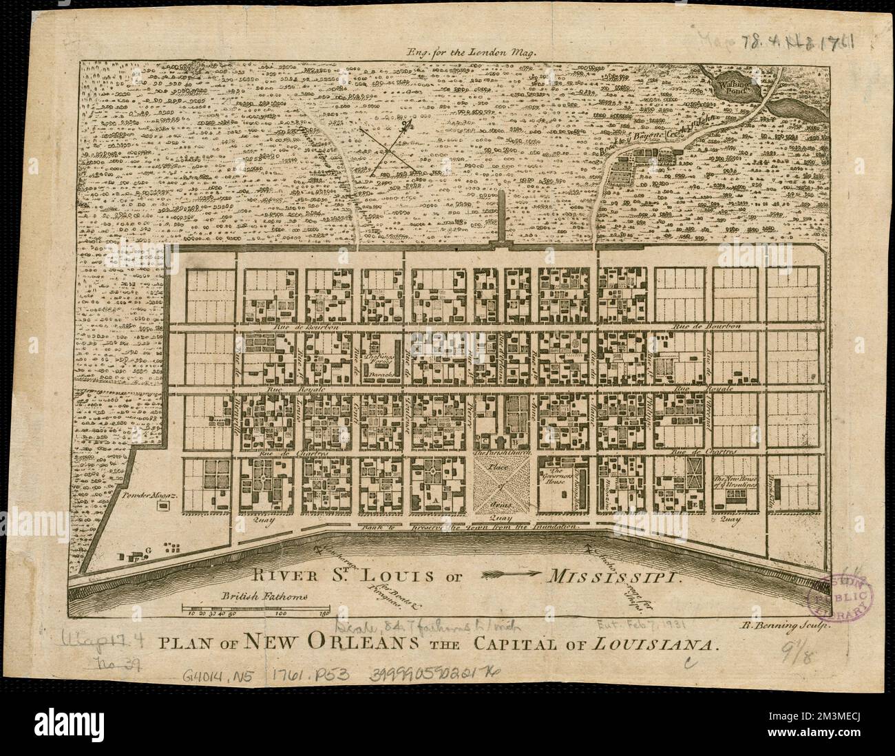 Plan of New Orleans the capital of Louisiana , New Orleans La., Maps ...