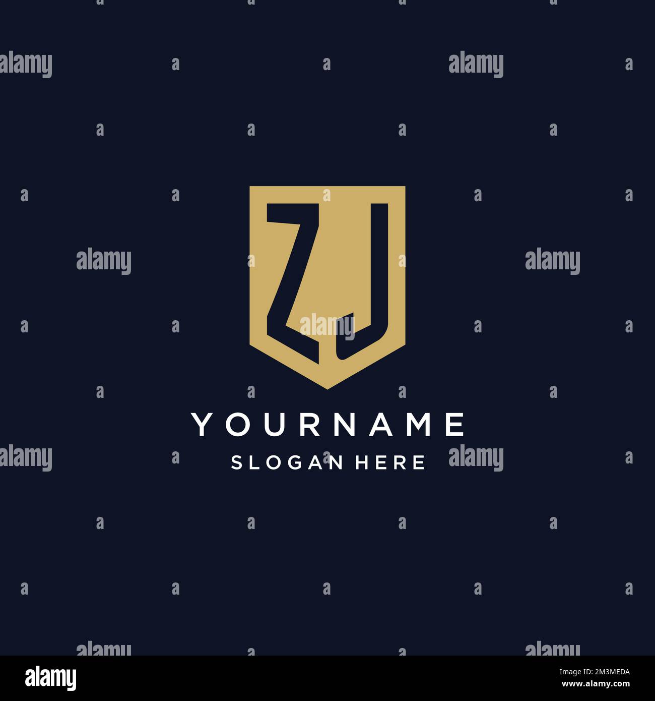 Zj initials logo hi-res stock photography and images - Alamy