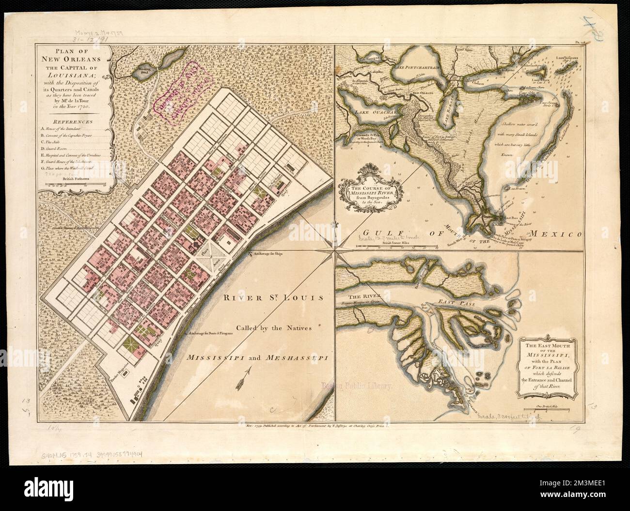 Plan of New Orleans the capital of Louisiana : with the disposition of ...
