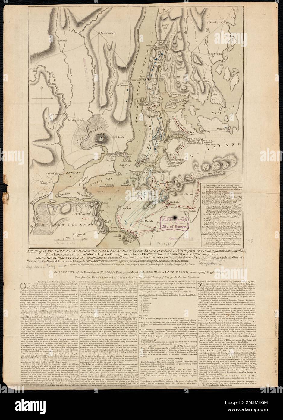 A plan of New York Island, with part of Long Island, Staten Island ...