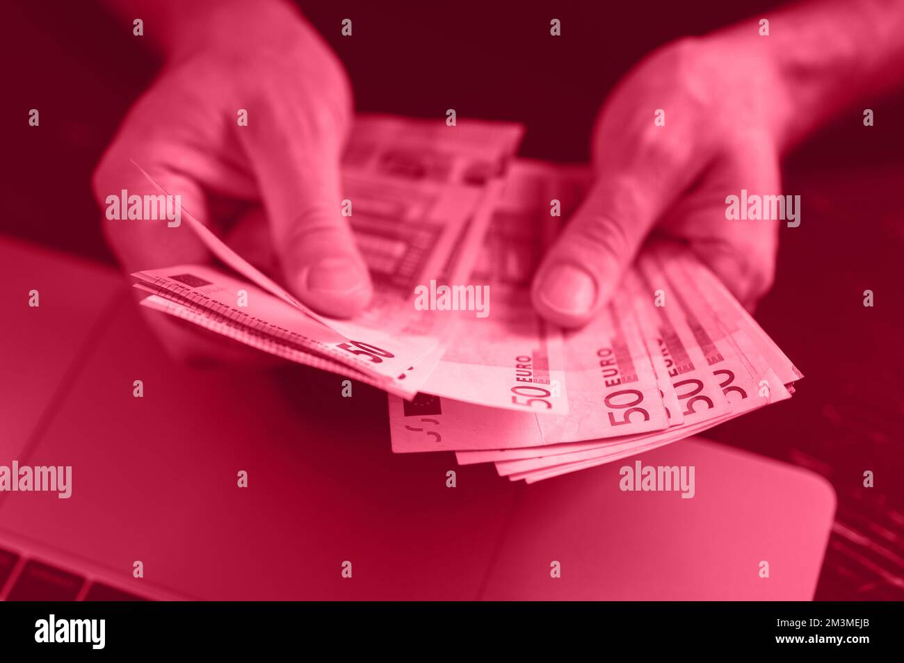businessman counting money. rich male hands holds and count cash ...