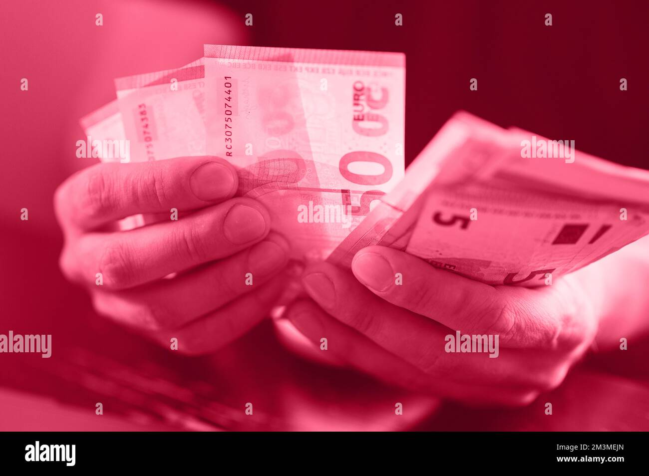 businessman counting money. rich male hands holds and count cash ...