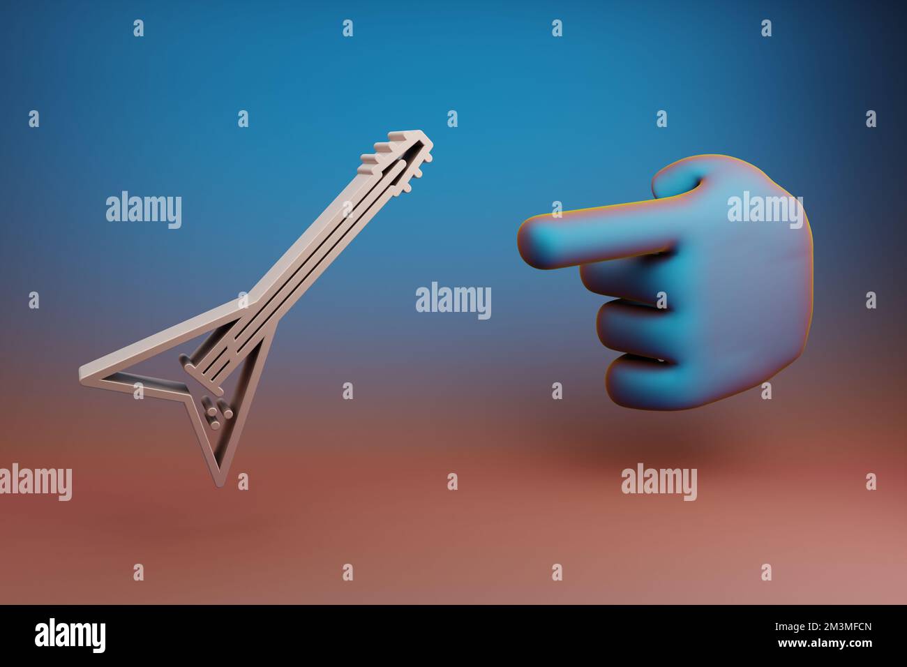 Beautiful illustrations abstract Hand index finger points to Hevy Metal ...