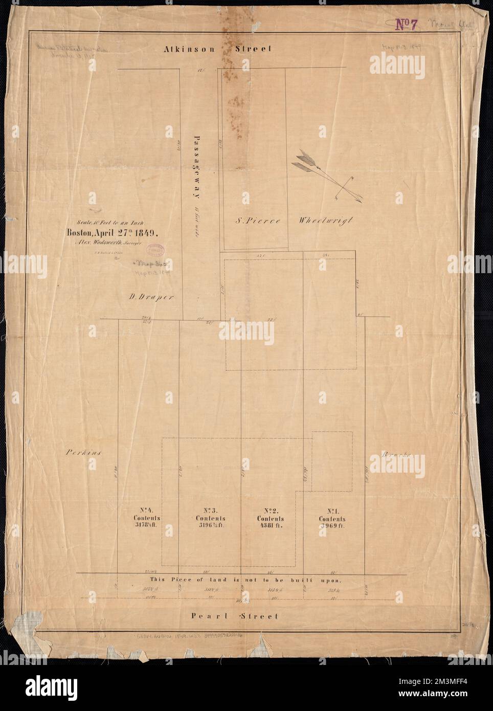 [Plan of real estate on Pearl Street, Boston] , Real property ...