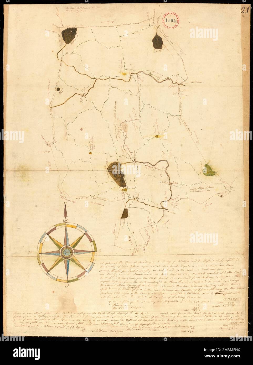 Plan of Reading and Lynnfield, made by Daniel Needham, dated November ...