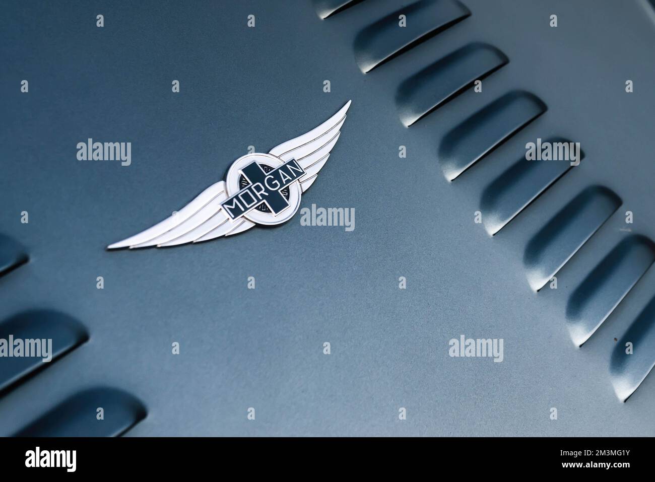 Morgan Plus 4 Works Edition - Boot Badge Stock Photo - Alamy