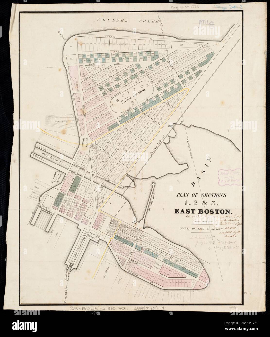 Plan of sections of 1, 2 & 3, East Boston , Real property ...