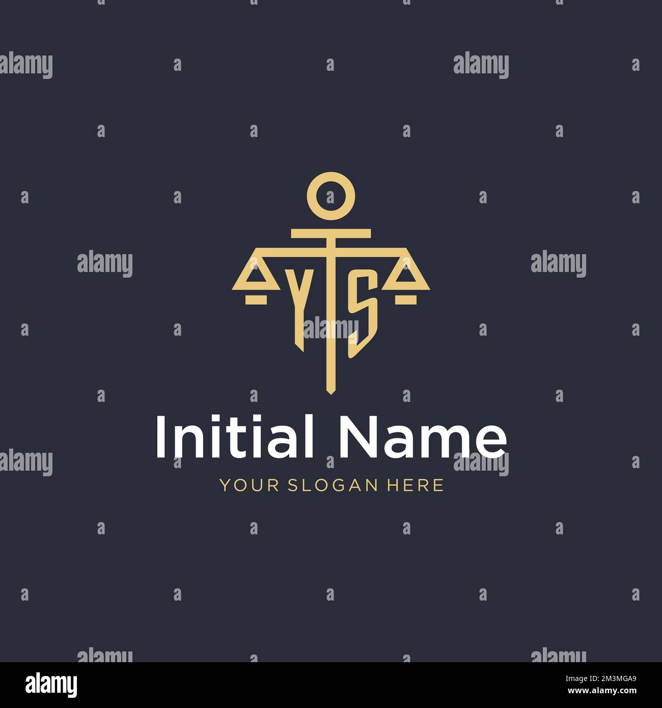 YS initial monogram logo with scale and pillar style design ideas Stock Vector Image & Art - Alamy