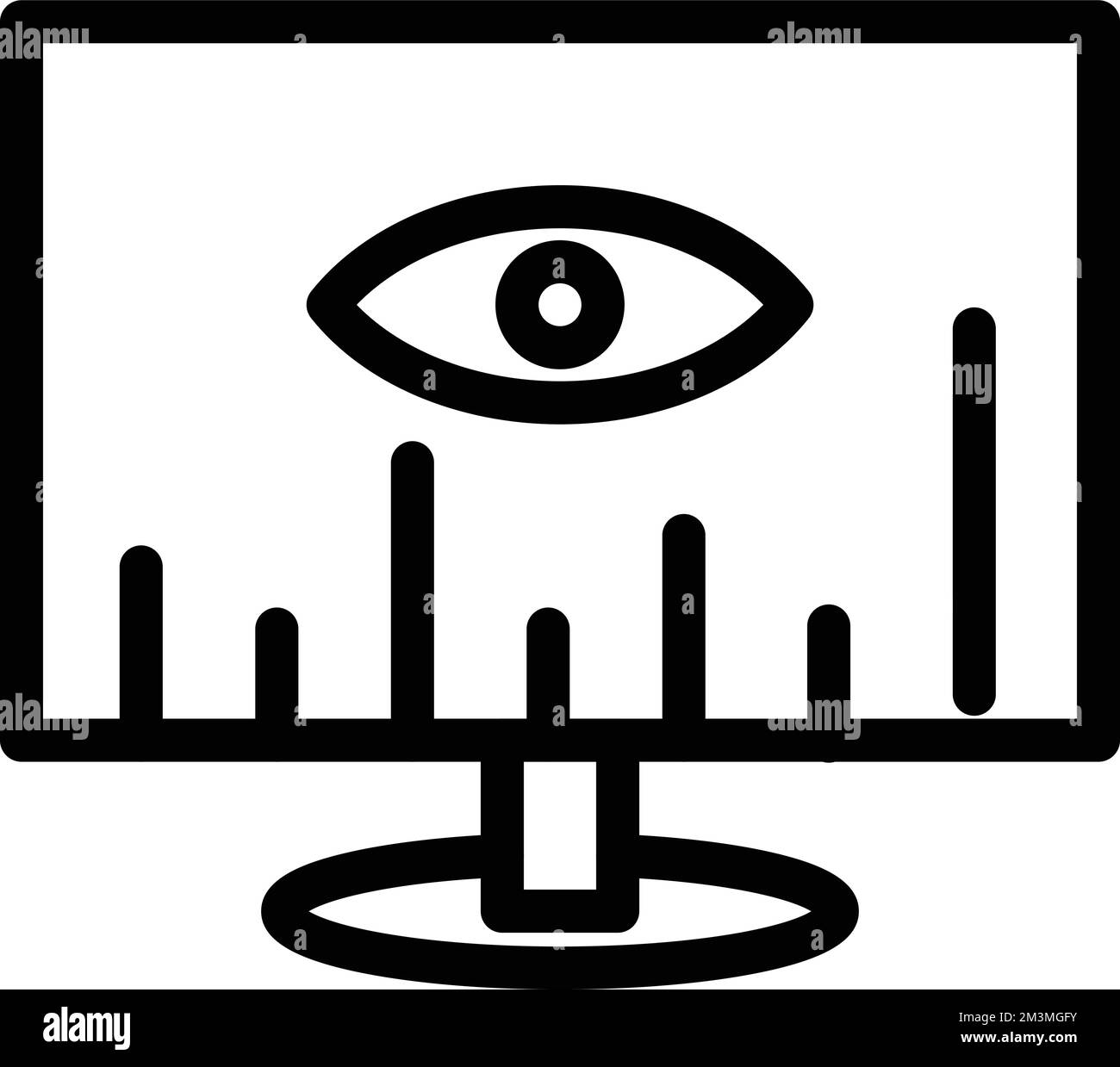 Visualization Vector Illustration Line Icon Design Stock Vector Image ...