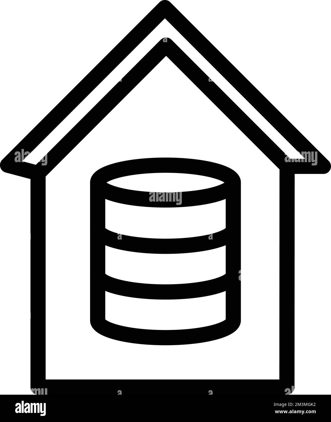 Data House Vector Illustration Line Icon Design Stock Vector Image ...