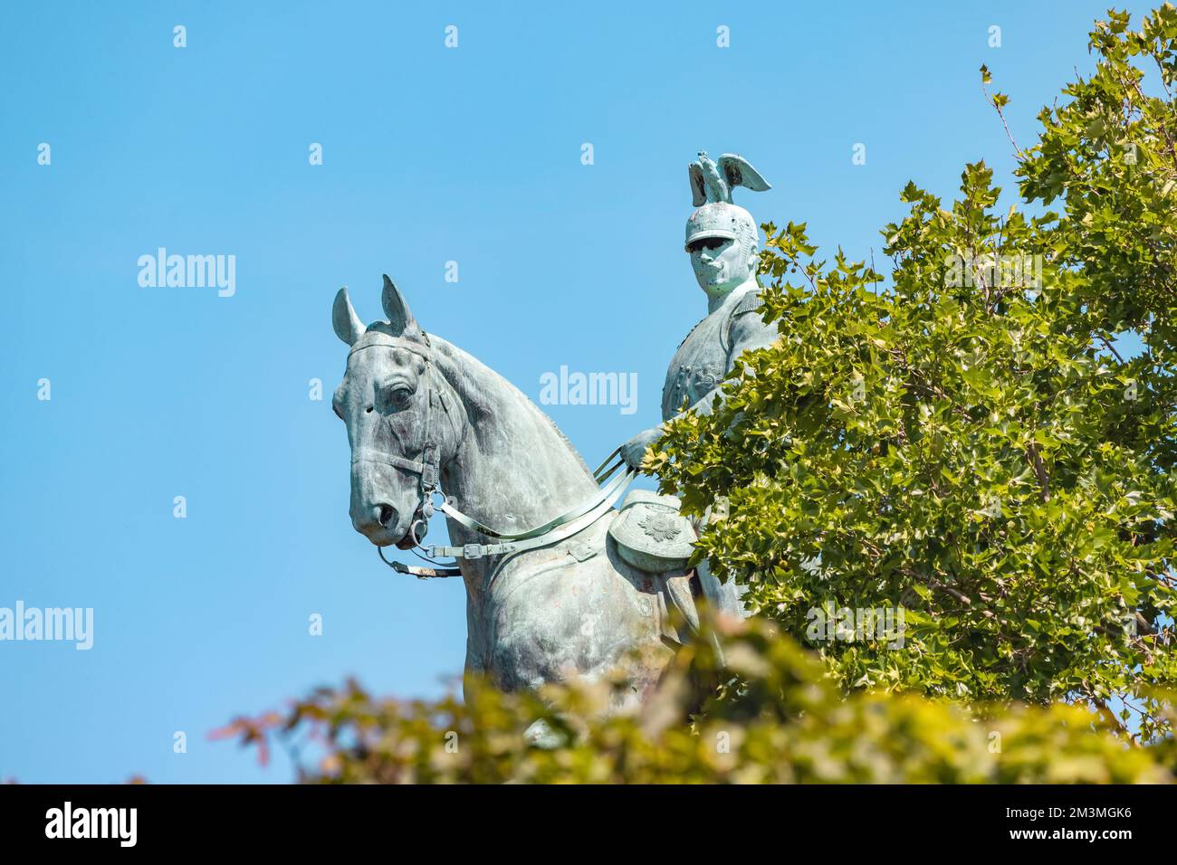 Equestrian Statue of Kaiser Wilhelm at Cologne old town square Stock ...