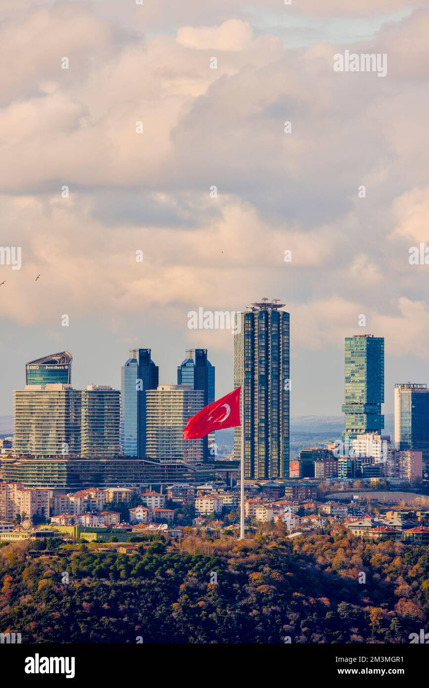 Istanbul Turkey November 29 2022. images of the new and old city Stock ...
