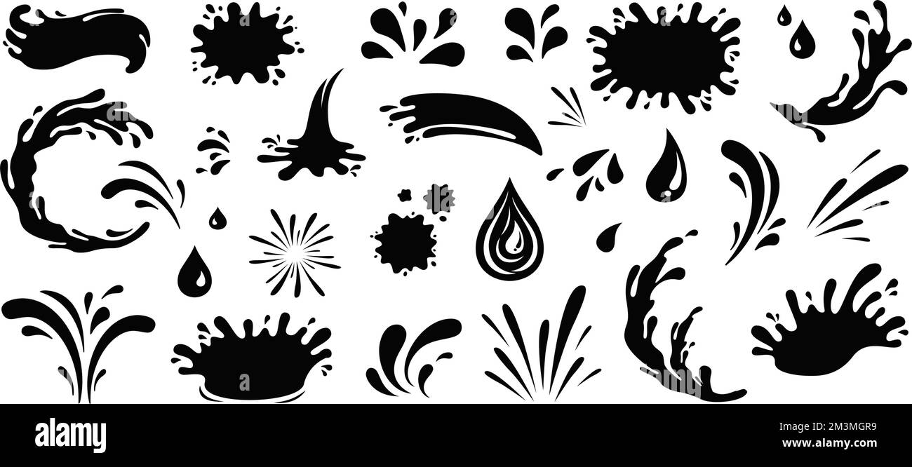 Wet water spray drop drops droplets Stock Vector Images - Alamy