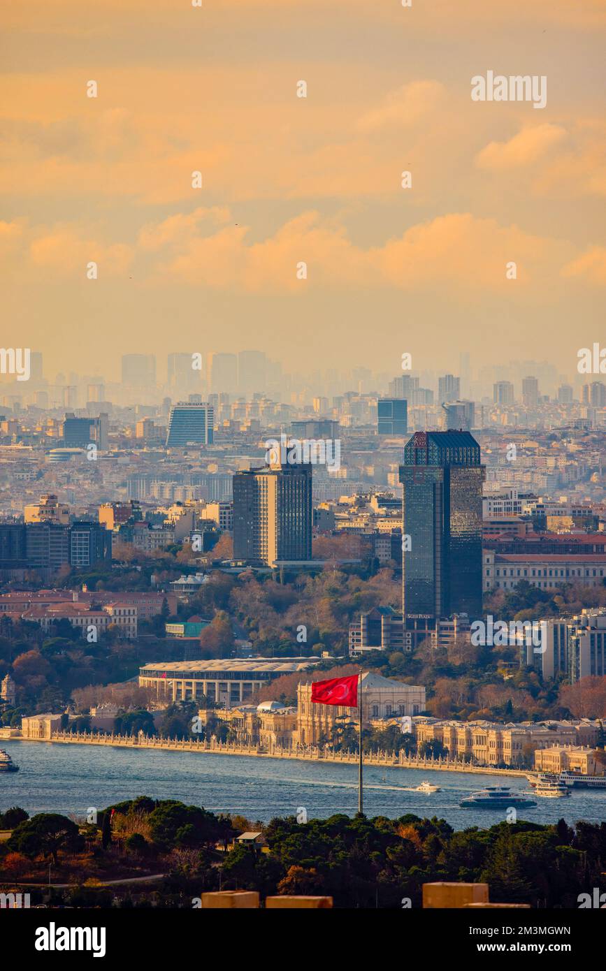 Istanbul Turkey November 29 2022. images of the new and old city Stock ...