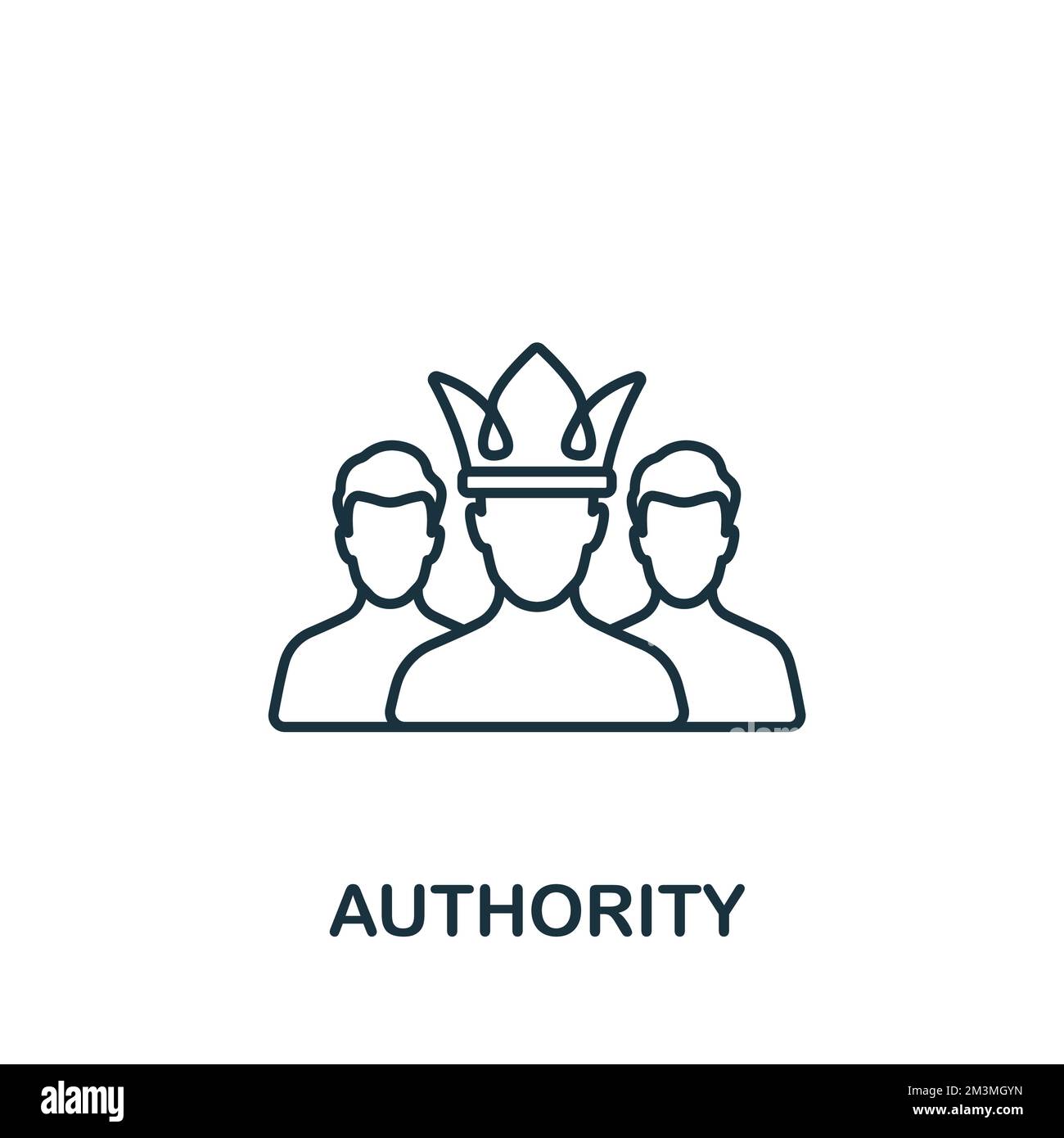 Authority icon. Monochrome simple Life Skills icon for templates, web ...