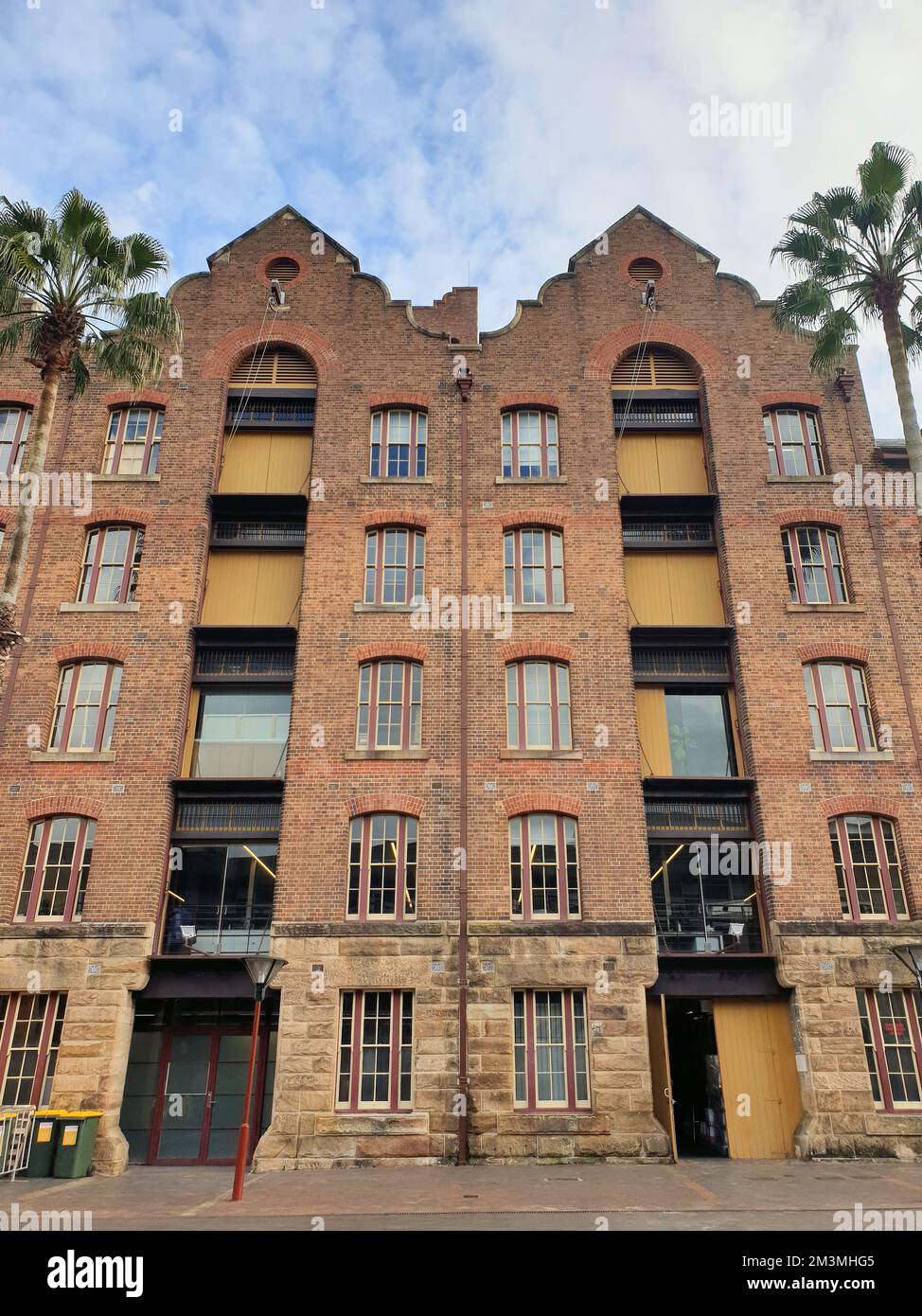 old building made with polychrome brick and sandstone, warehouse with ...