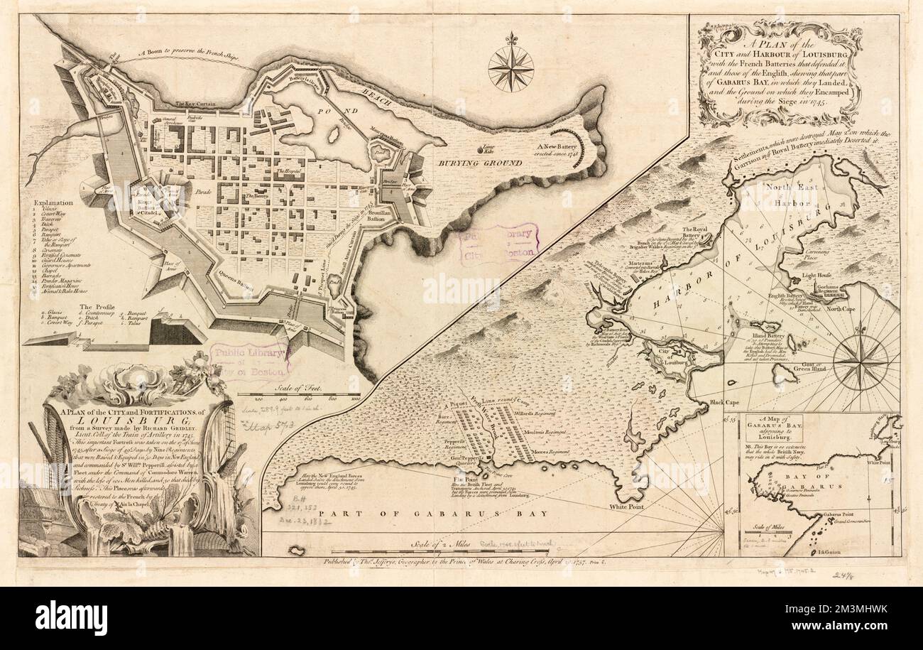 A plan of the city, and fortifications, of Louisburg , Fortification ...