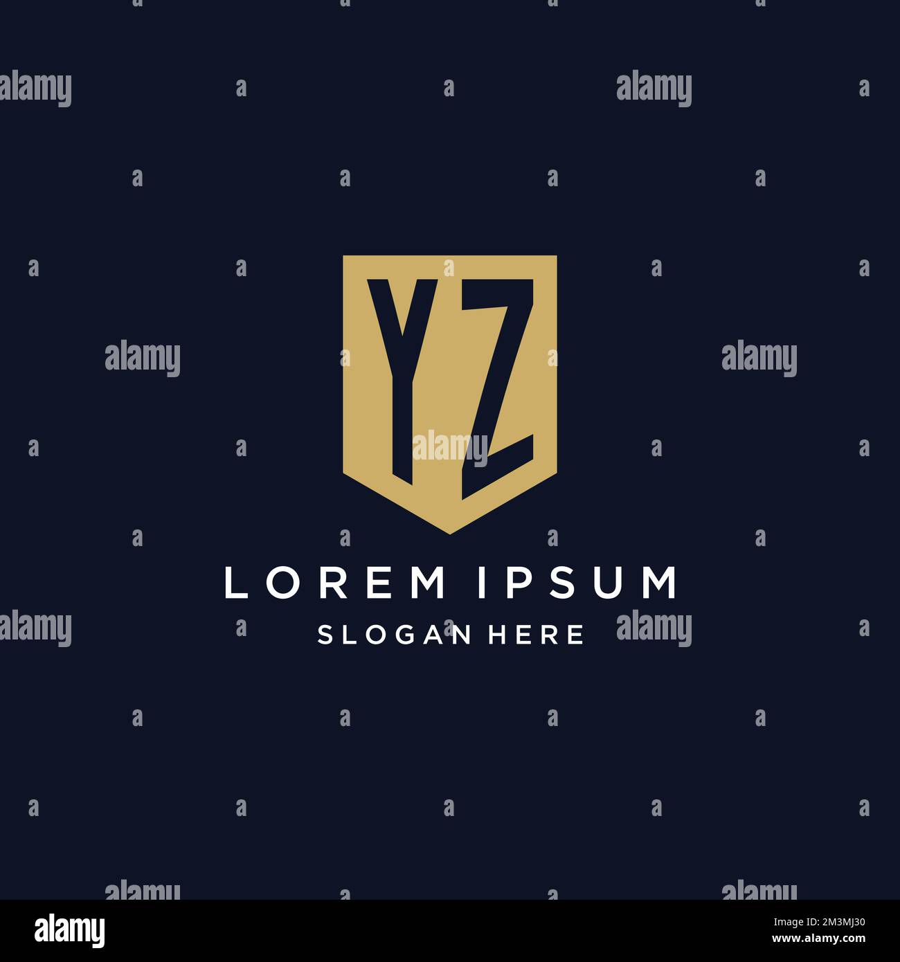 YZ monogram initials logo design with shield icon template Stock Vector Image & Art - Alamy