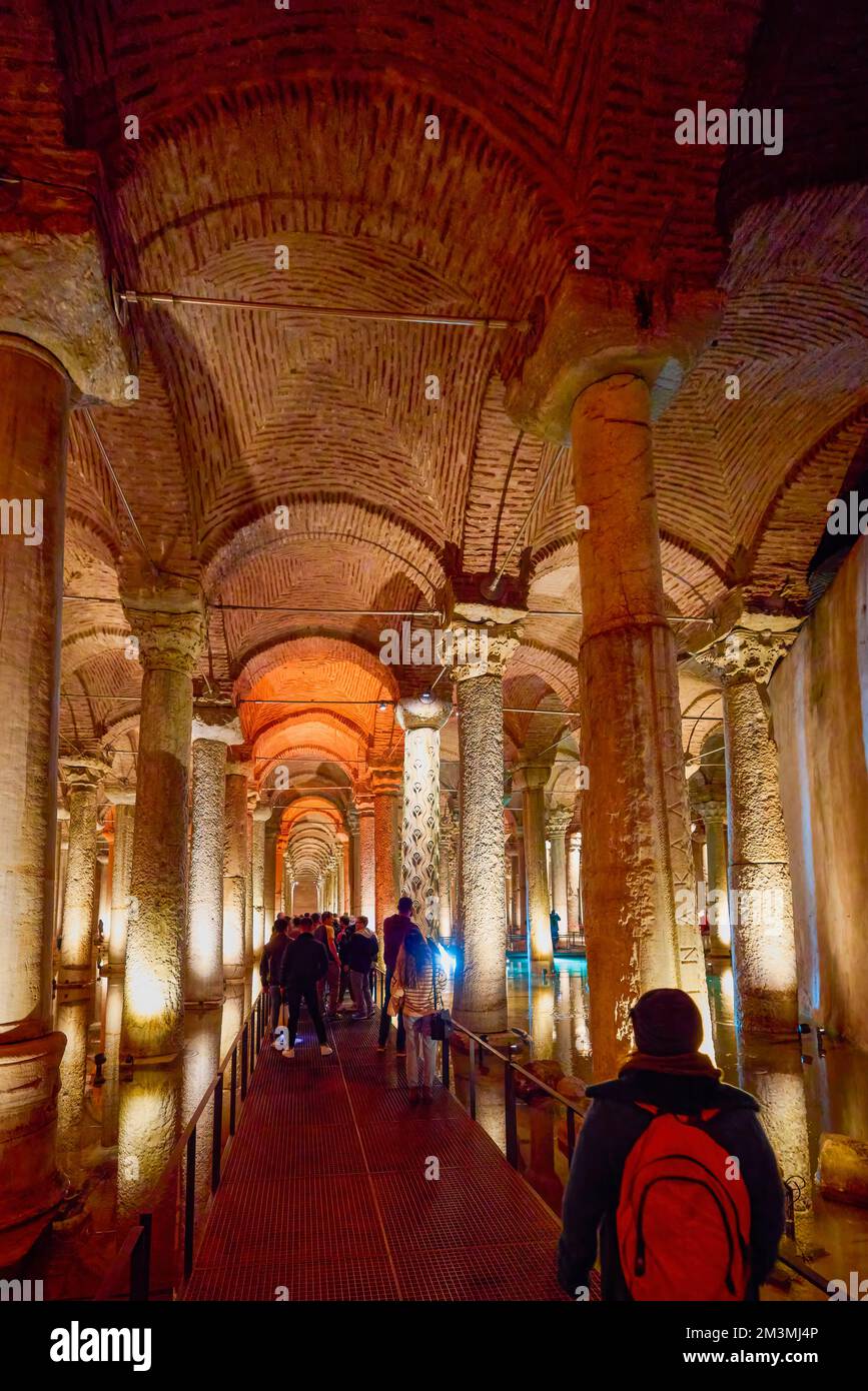 Istanbul Turkey November 29 2022. the Basilica Cisterns is the largest ...