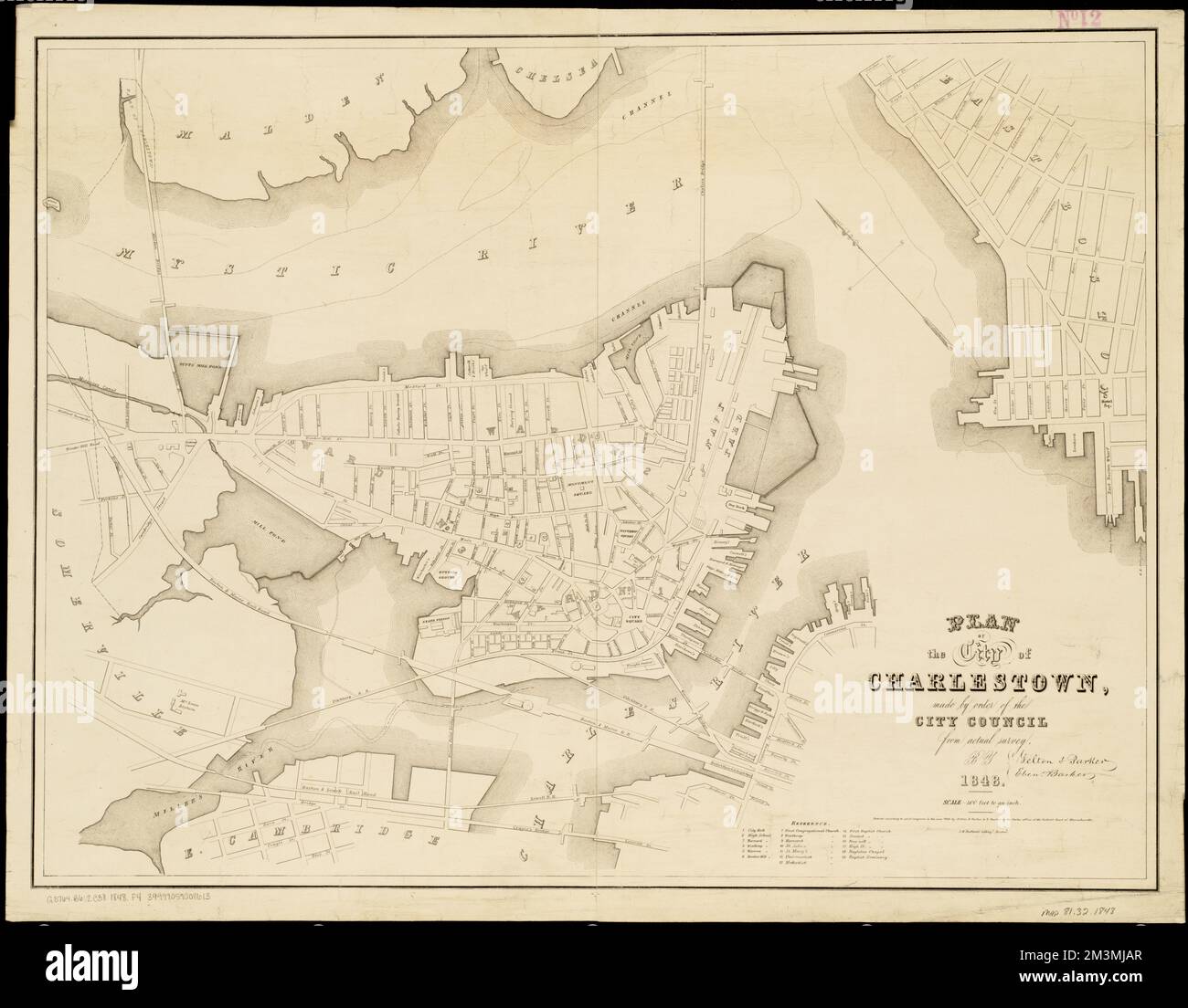 Plan of the city of Charlestown , Charlestown Boston, Mass., Maps ...