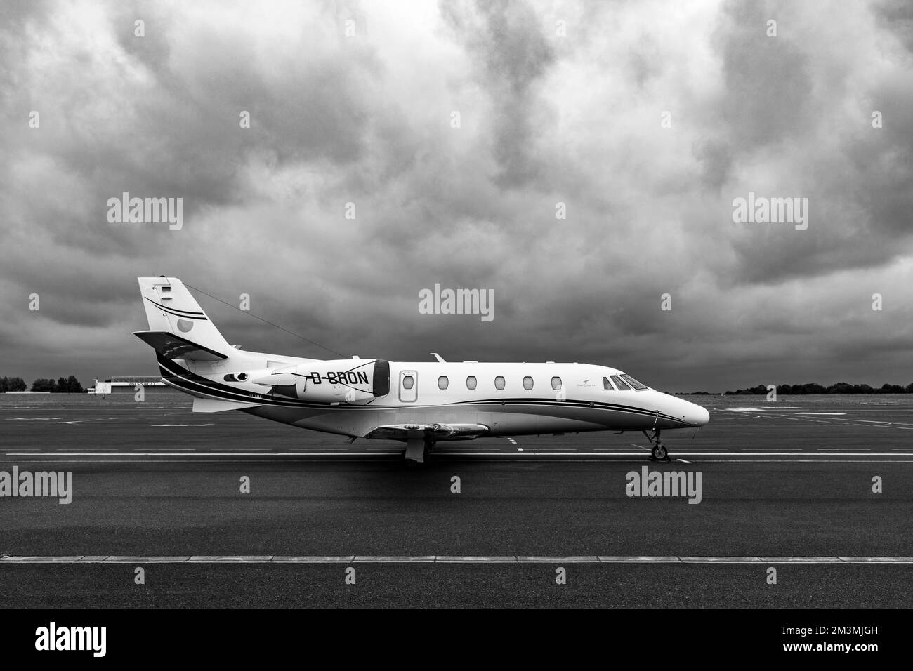 Private Jet at Biarritz Airport, France Stock Photo - Alamy