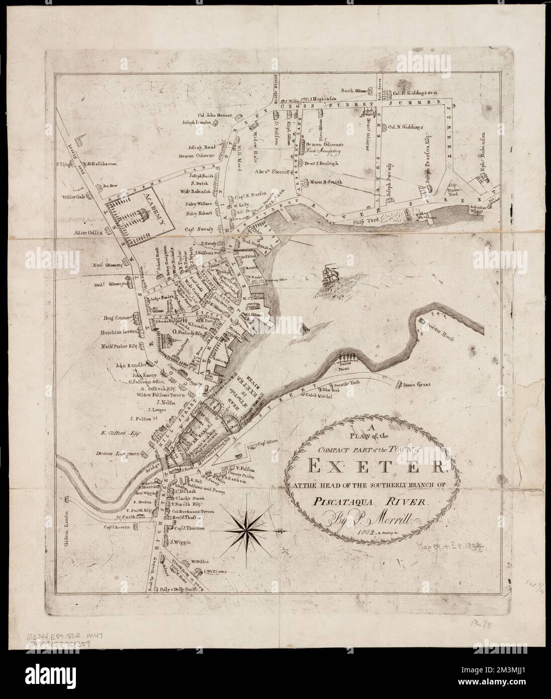 A plan of the compact part of the town of Exeter, at the head of the ...