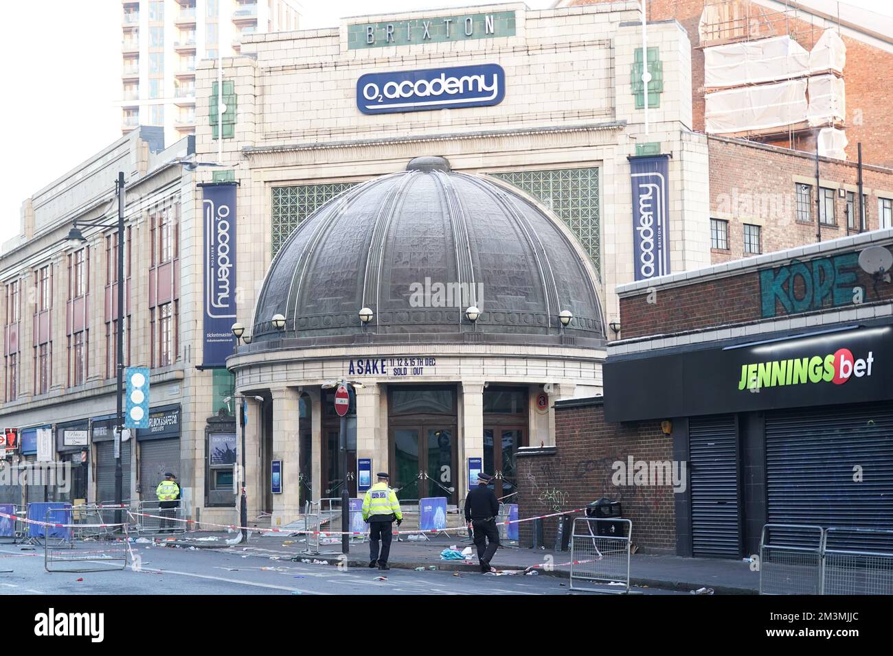 The scene outside Brixton O2 Academy where police are investigating the ...