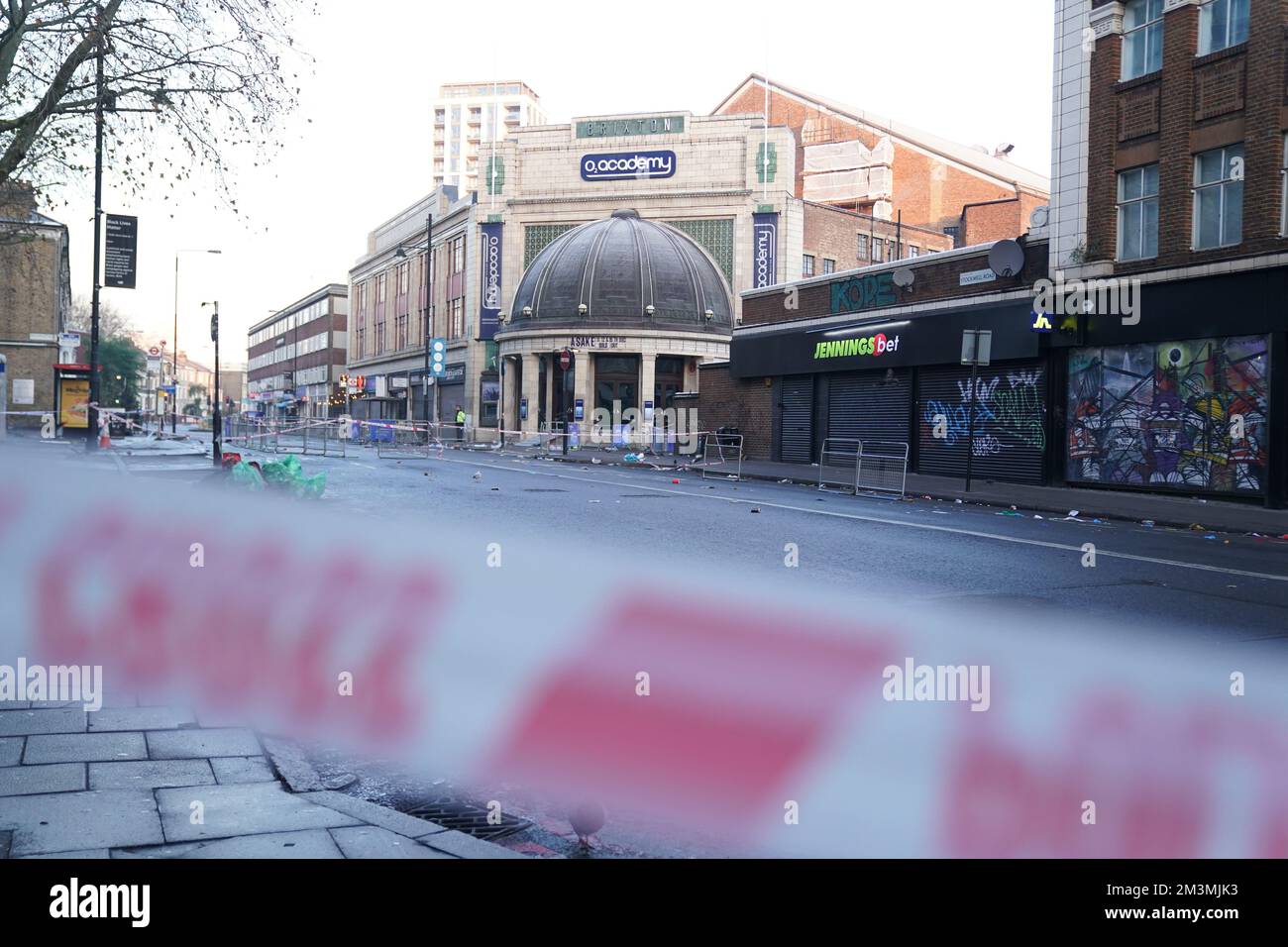 The scene outside Brixton O2 Academy where police are investigating the ...