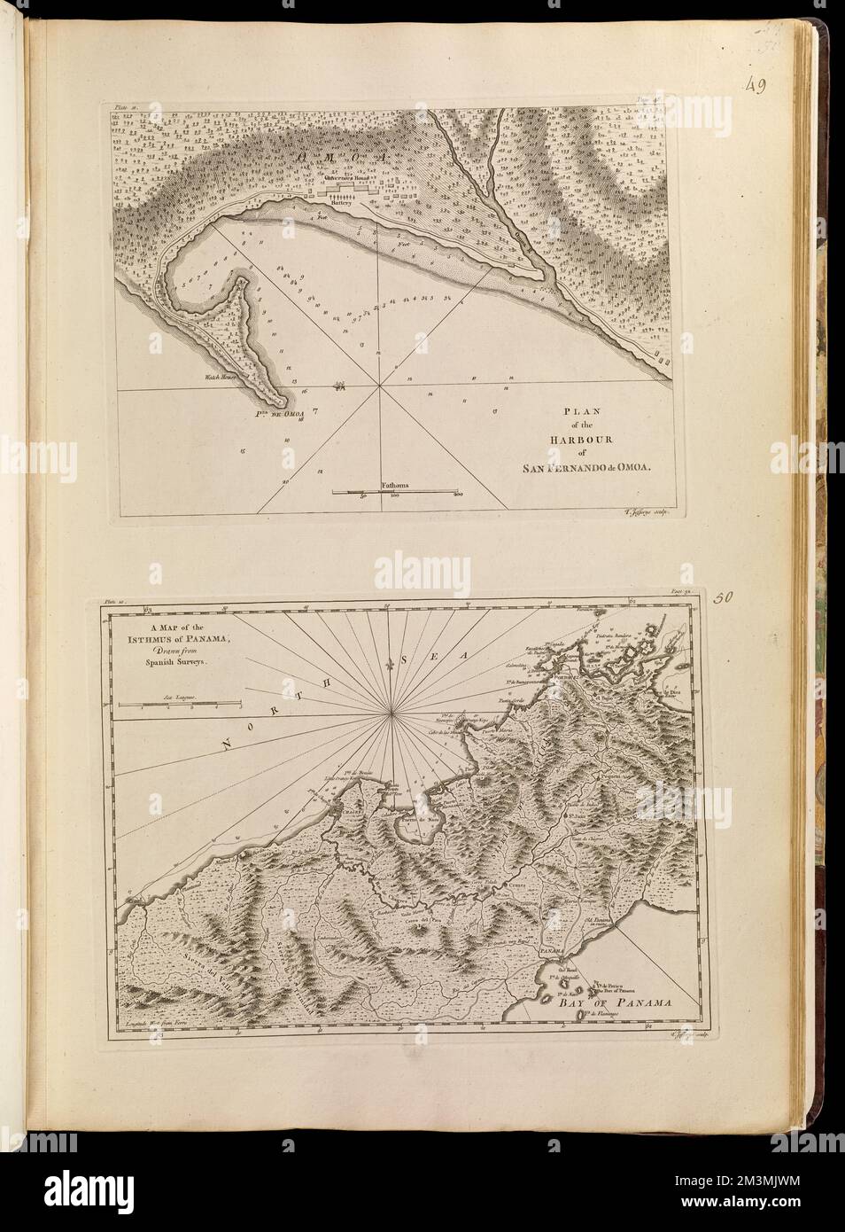 Plan of the harbour of San Fernando de Omoa ; A map of the Isthmus of ...