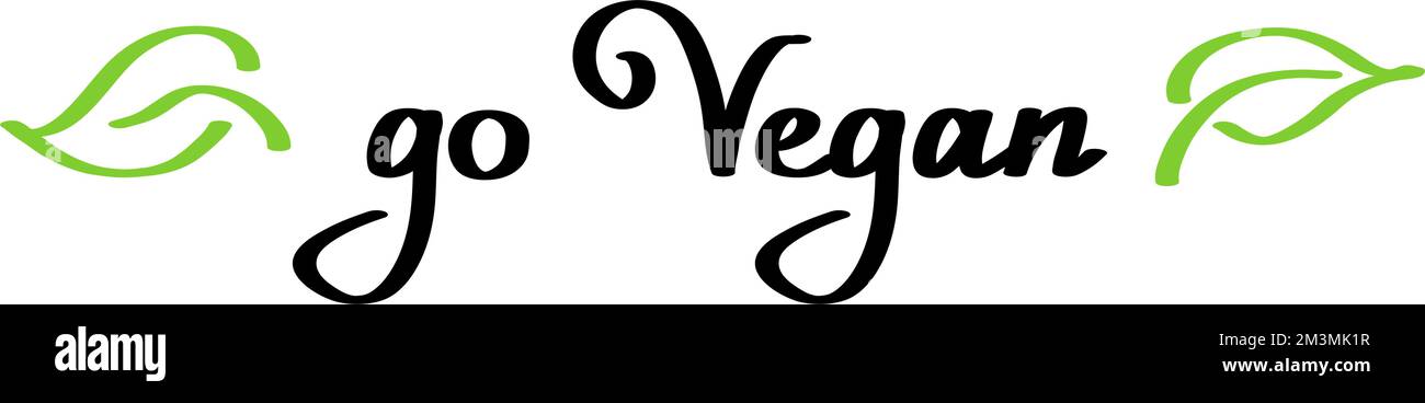 Vegan handdrawn text green vector lettering illustration. Calligraphy ...