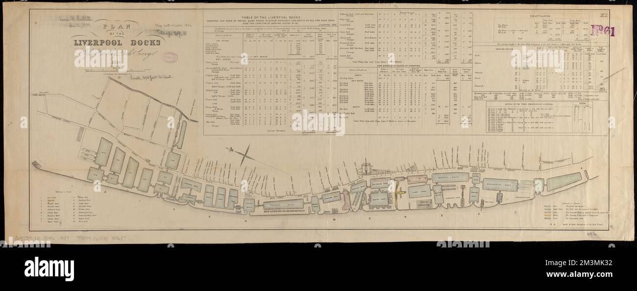 Plan of the Liverpool Docks , Docks, England, Liverpool, Maps ...