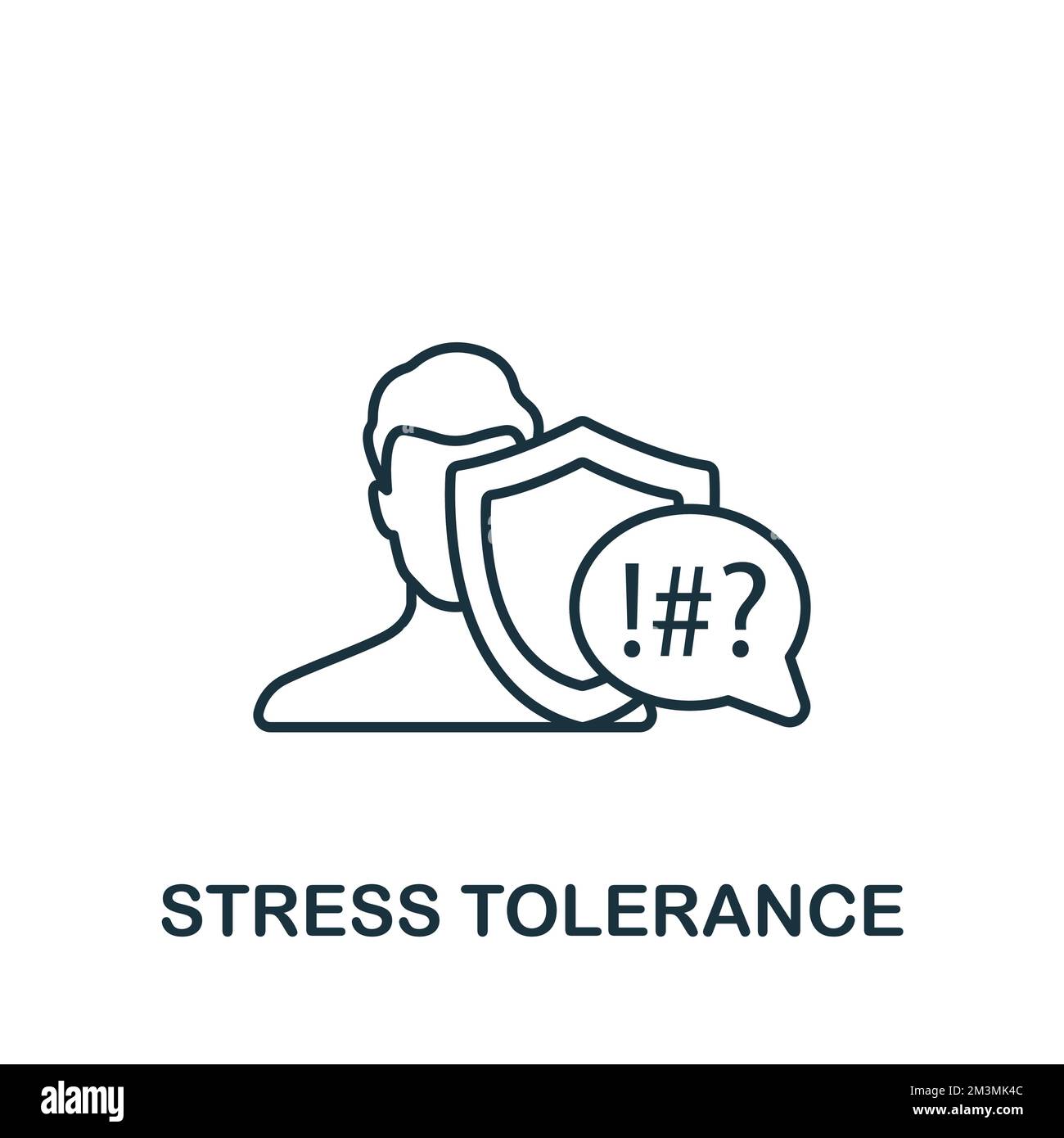 Stress Tolerance icon. Monochrome simple Life Skills icon for templates ...