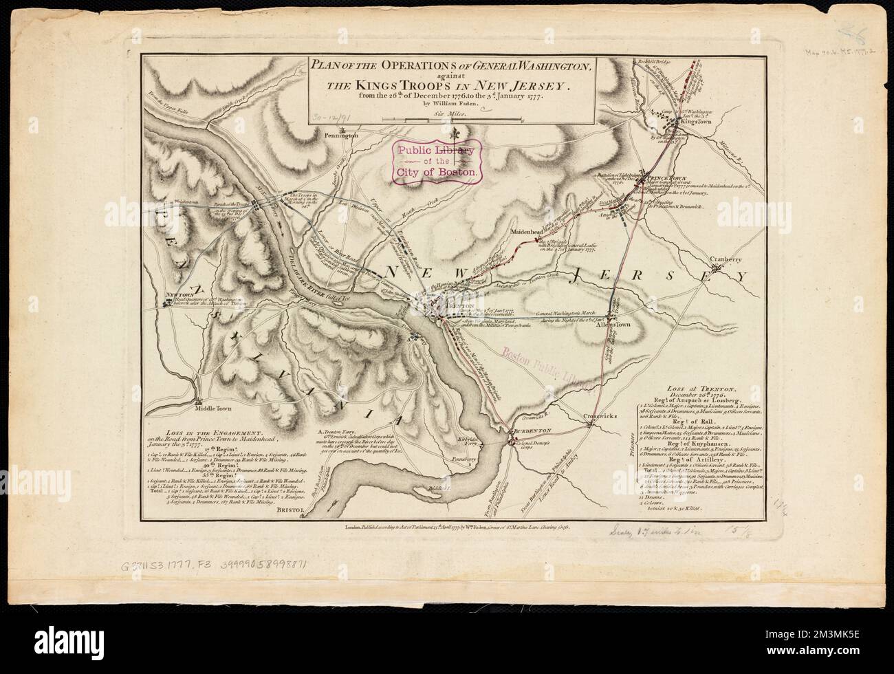 Plan of the operations of General Washington, against the Kings troops ...