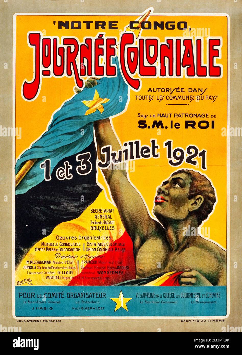 Notre Congo Journée Coloniale (Our Congo Colonial Day) (A. Stevens ...