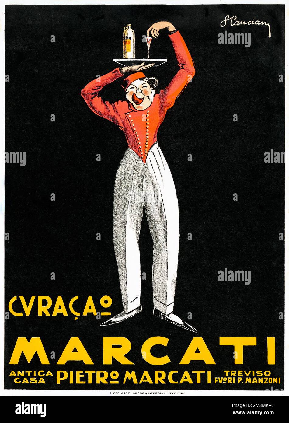 Curacao Marcati (c.1925). Italian Advertising Poster Artwork by S ...