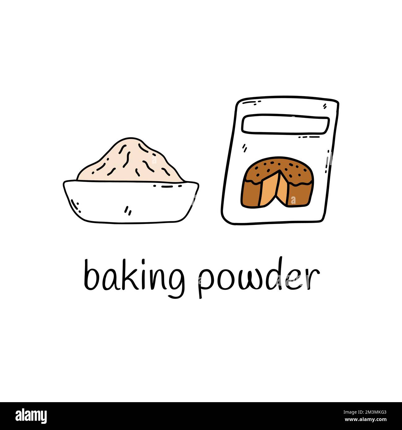 Baking soda in pile Stock Vector Images - Alamy