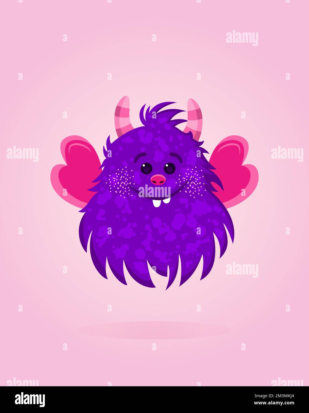 Vector illustration with cute Monster with wings Stock Vector Image ...