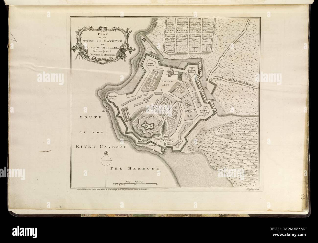 Plan of the town of Cayenne and Fort St. Michael , Cayenne French ...