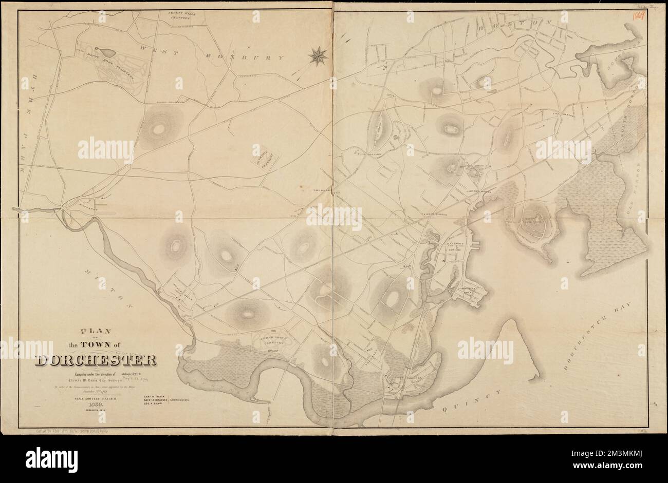 Plan of the town of Dorchester , Dorchester Boston, Mass., Maps Norman ...