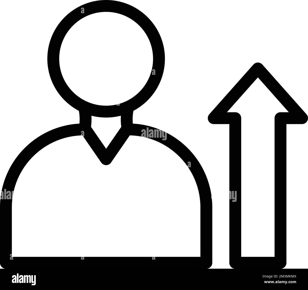 Career Promotion Vector Illustration Line Icon Design Stock Vector ...