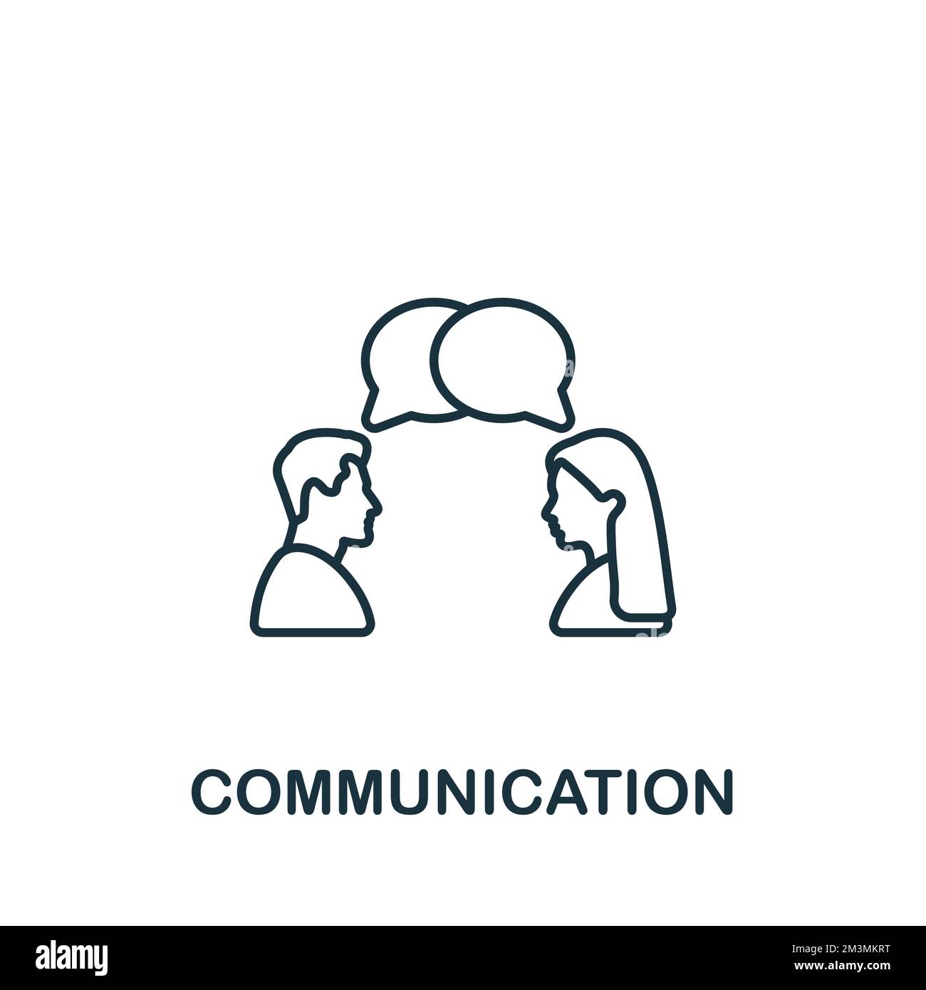 Communication icon. Monochrome simple Life Skills icon for templates ...