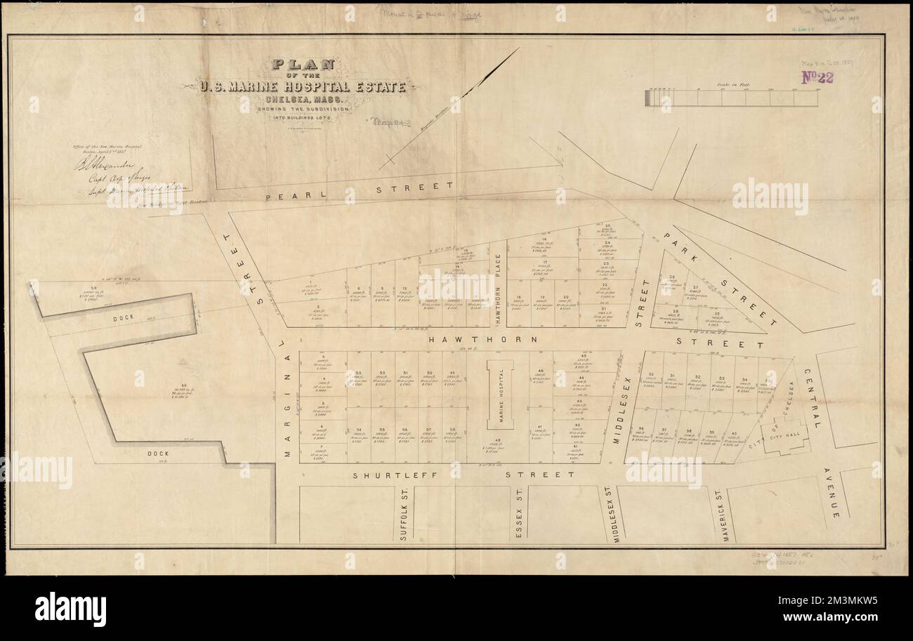 Plan of the U.S. Marine Hospital estate Chelsea, Mass : showing the ...