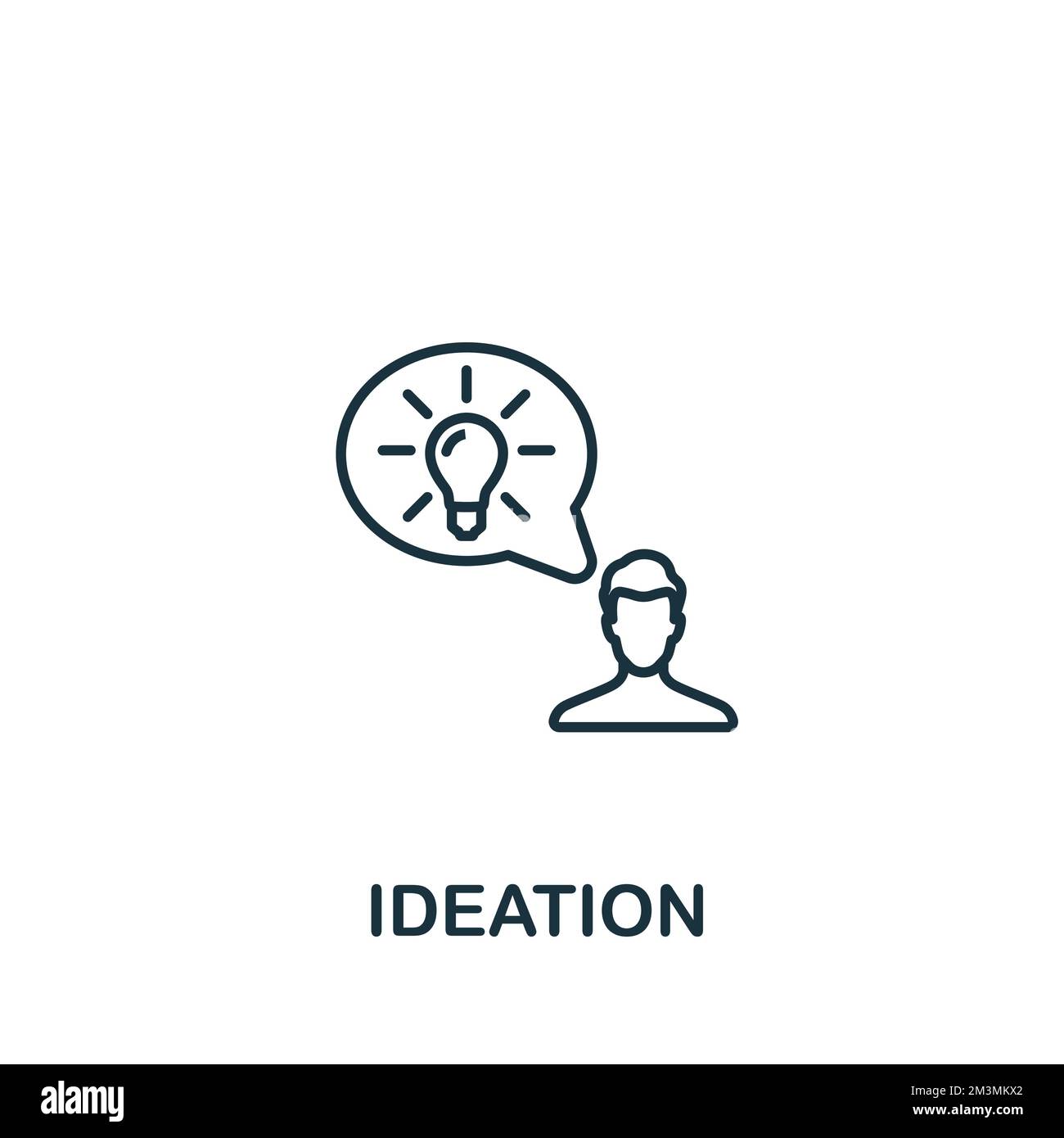 Ideation icon. Monochrome simple Life Skills icon for templates, web ...