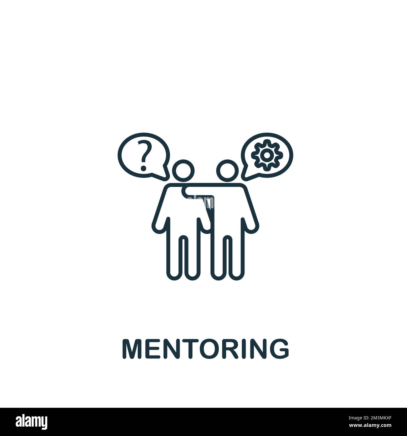 Mentoring icon. Monochrome simple Life Skills icon for templates, web ...